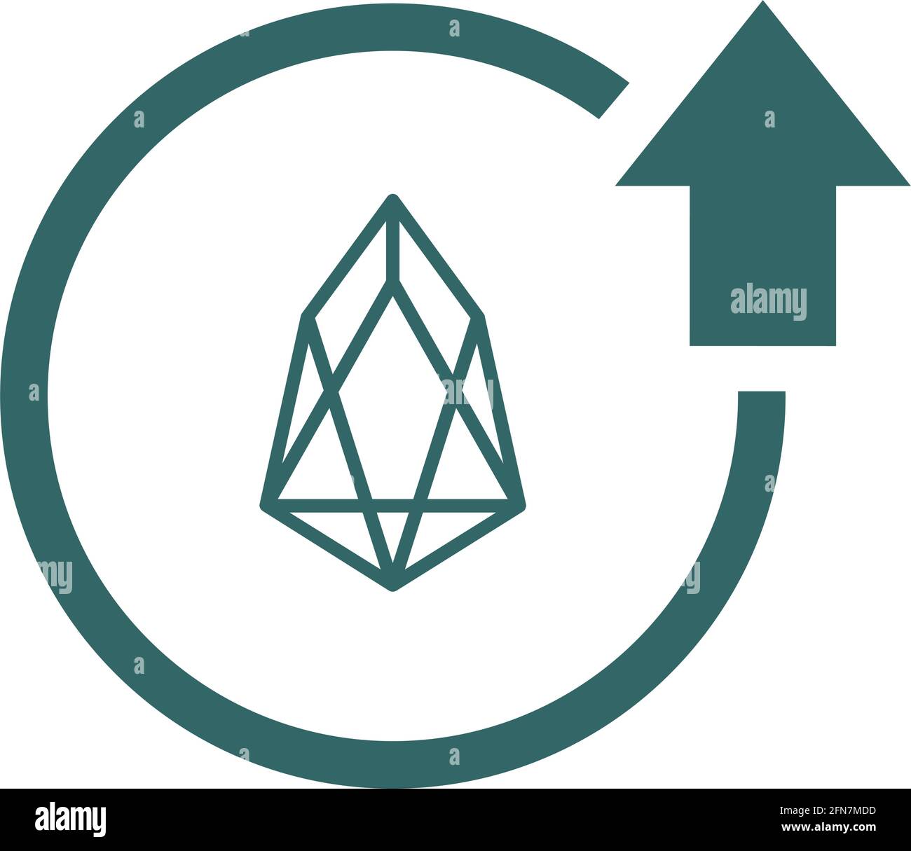 Cost symbol increase icon. Vector symbol image isolated on background ...
