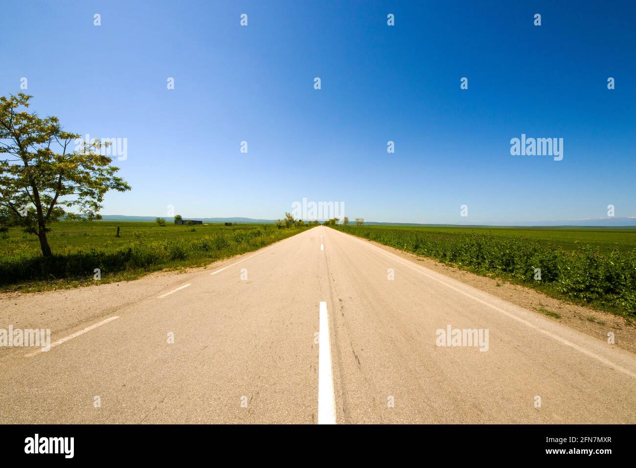 Highway, autobahn and road landscape. Nature and urban together in ...