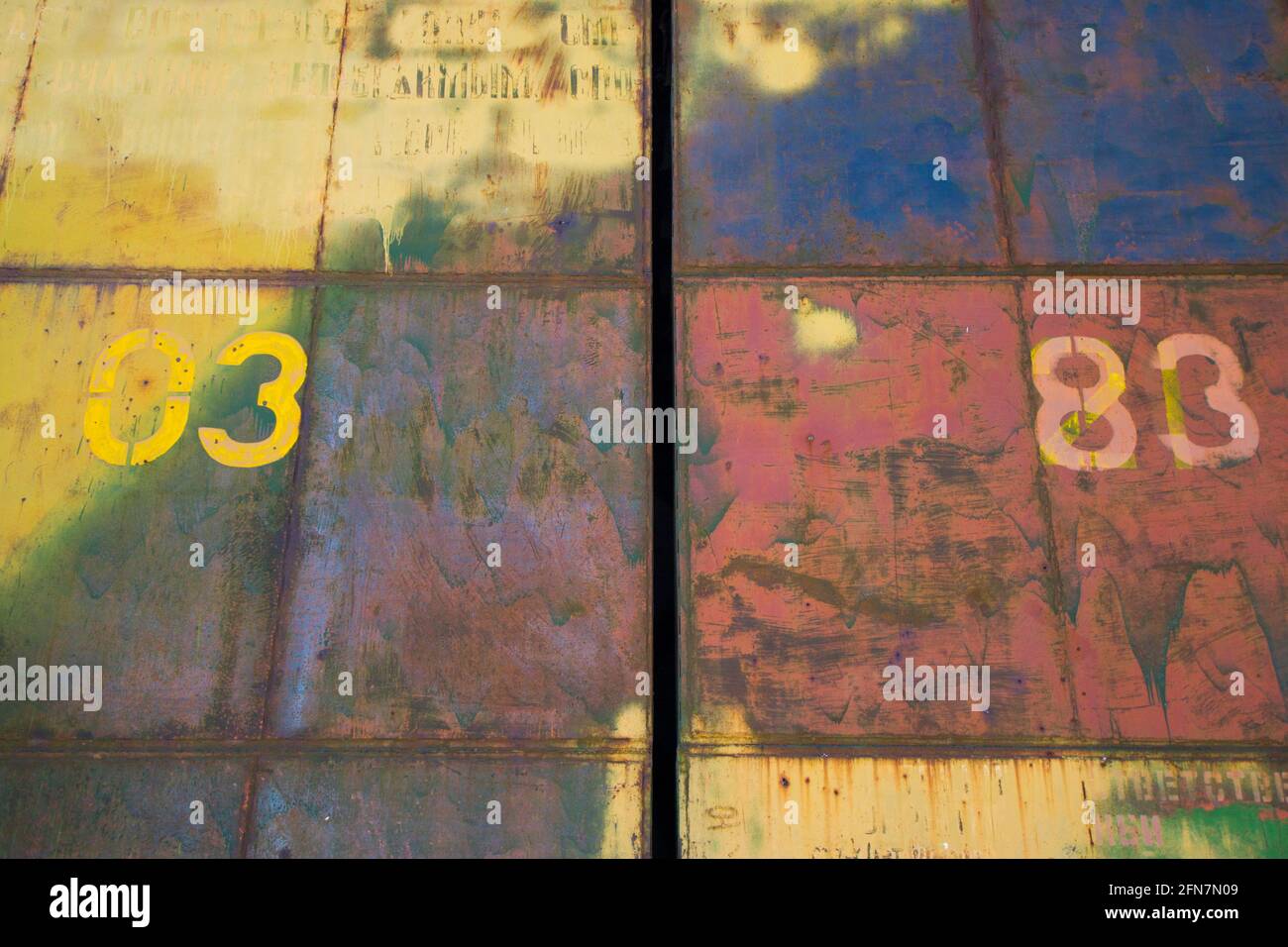 Old, abandoned, Soviet union army base, aviation place in Shiraqi ...