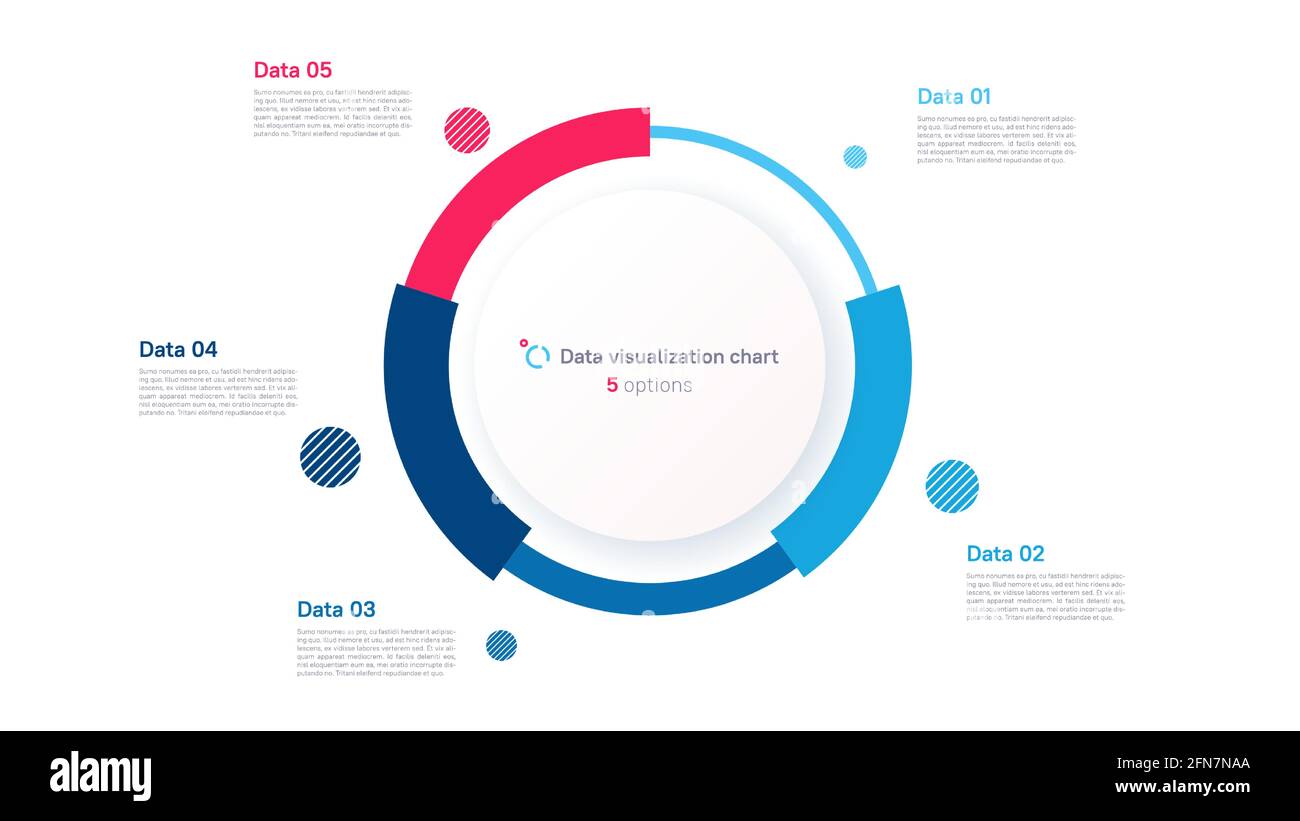 Vector pie chart infographic template in the form of pie chart divided ...