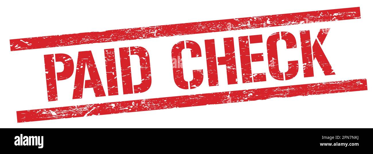 Paid check stamp Cut Out Stock Images & Pictures - Alamy