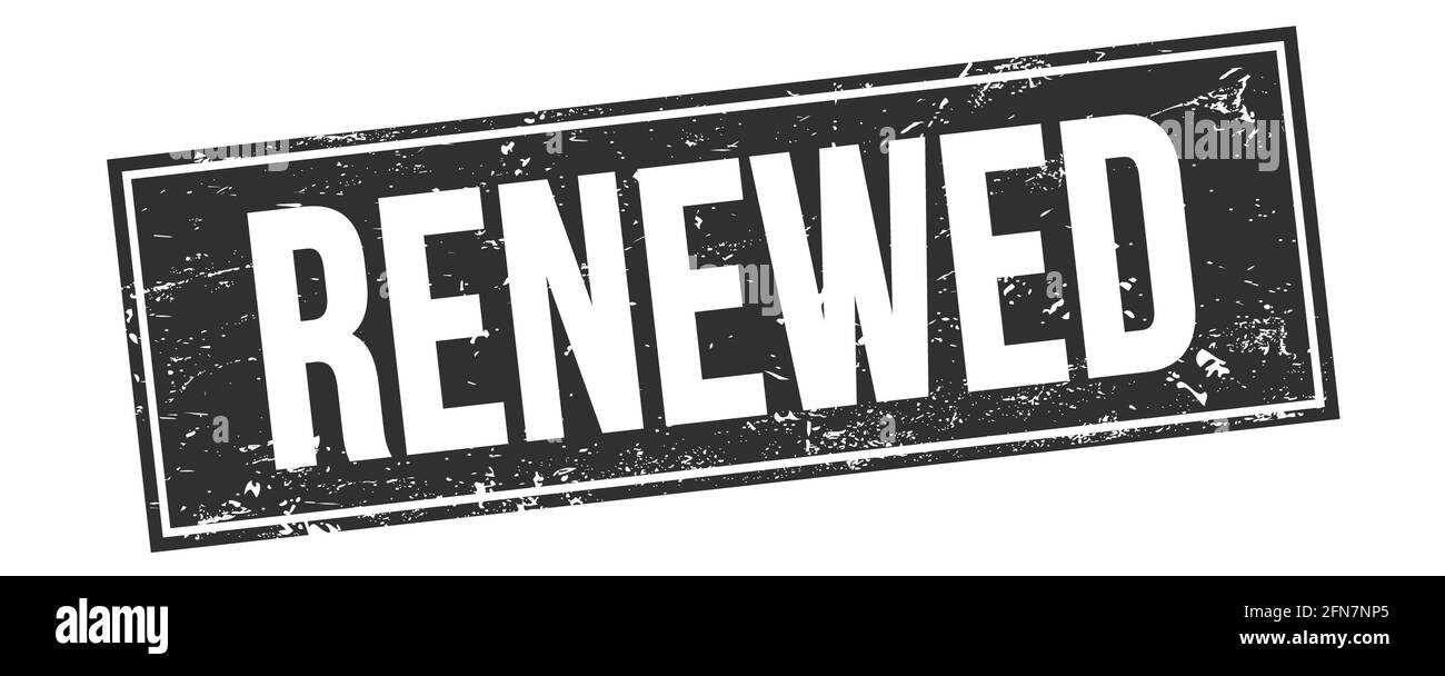 Renewed stamp Black and White Stock Photos & Images - Alamy