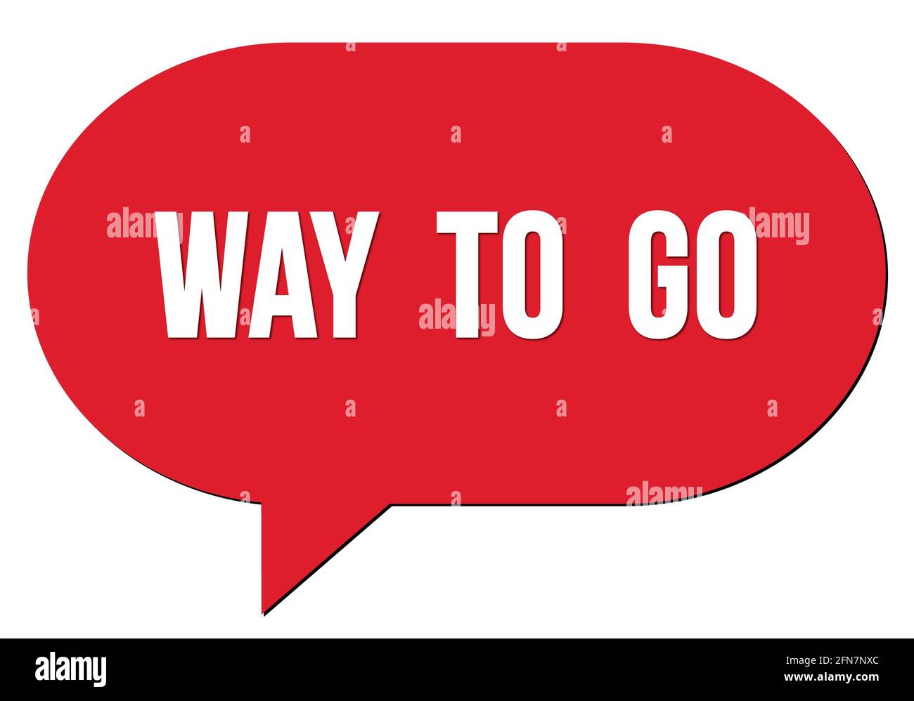 WAY TO GO text written in a red speech bubble stamp Stock Photo - Alamy