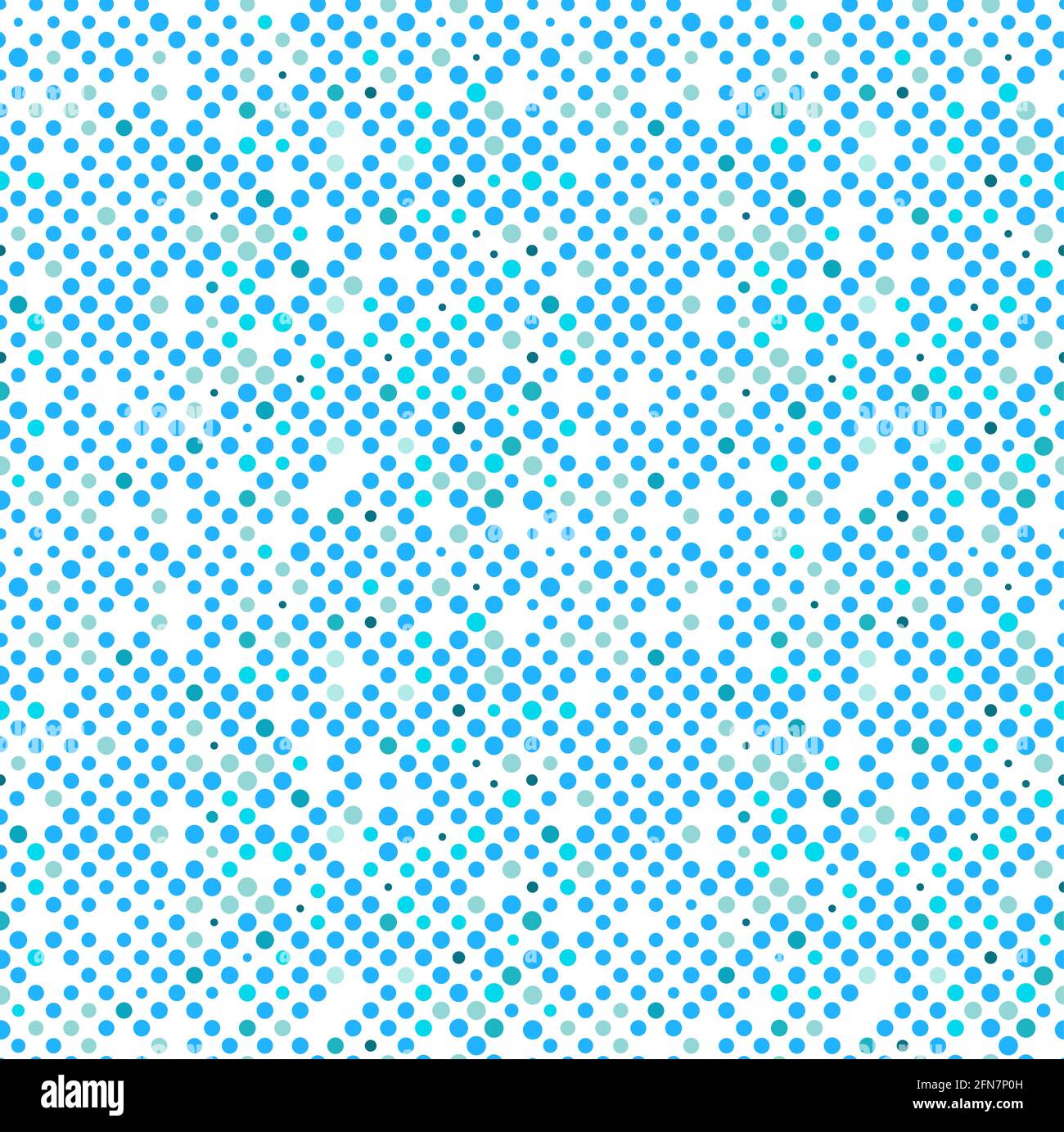 Dots pattern. Blue circles different sizes on white background ...