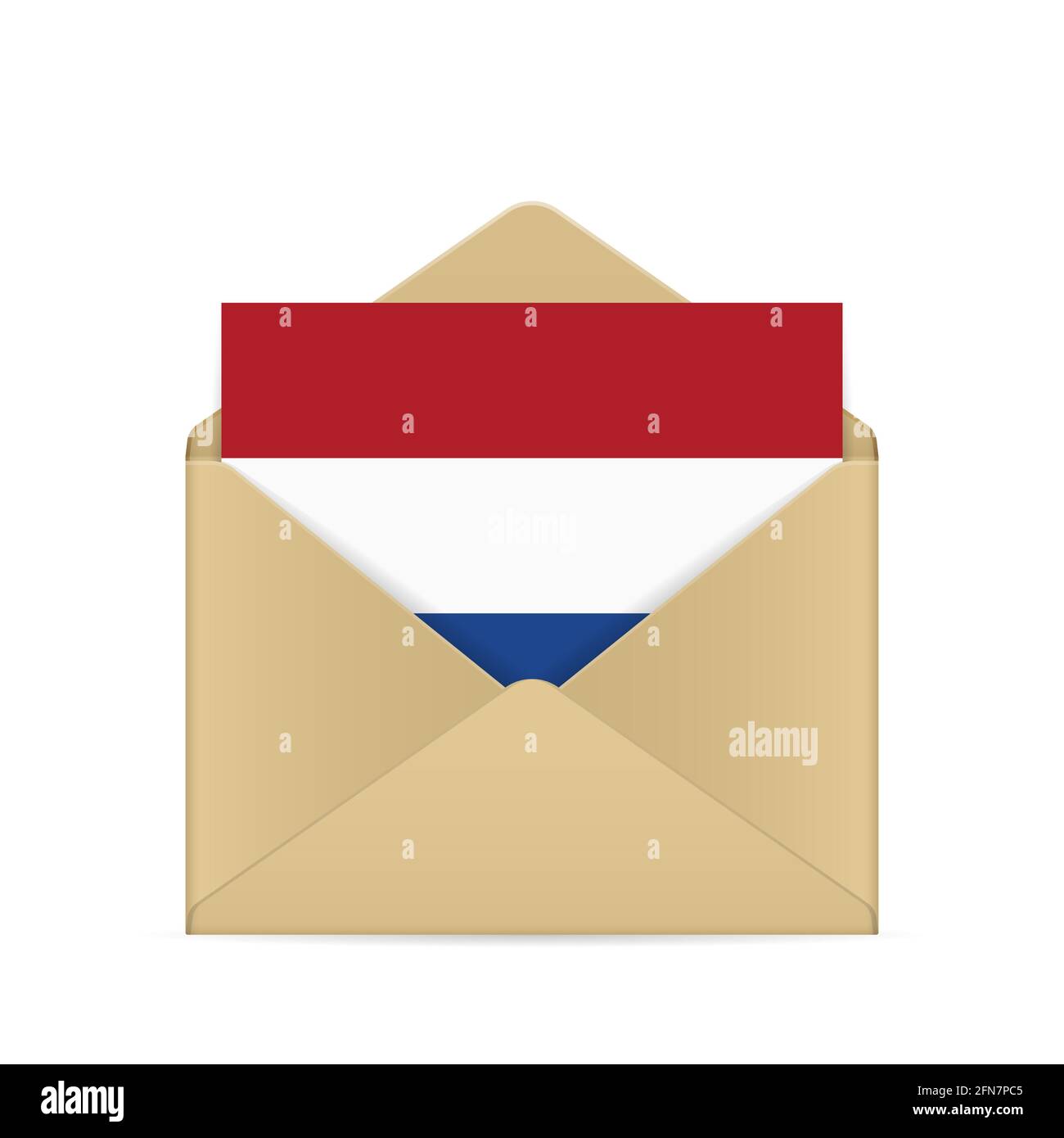 Envelope with Netherlands flag on a white background. Vector ...