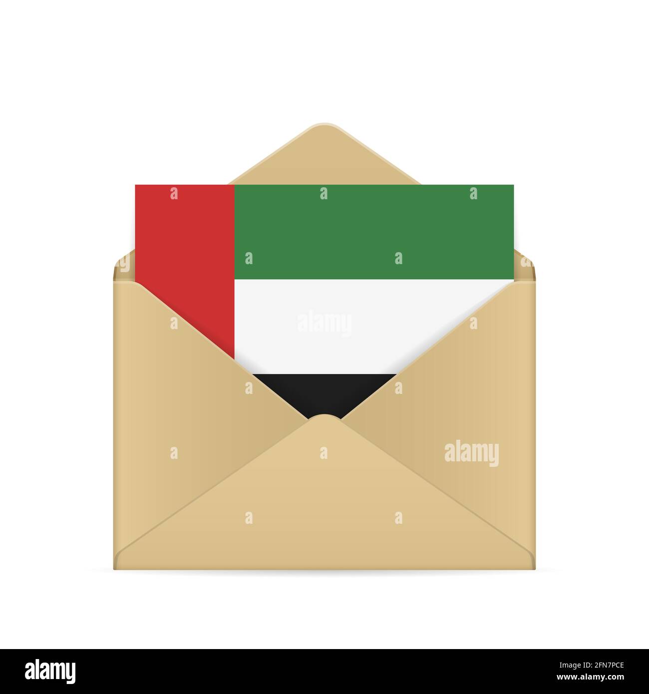 Envelope with UAE flag on a white background. Vector illustration Stock ...