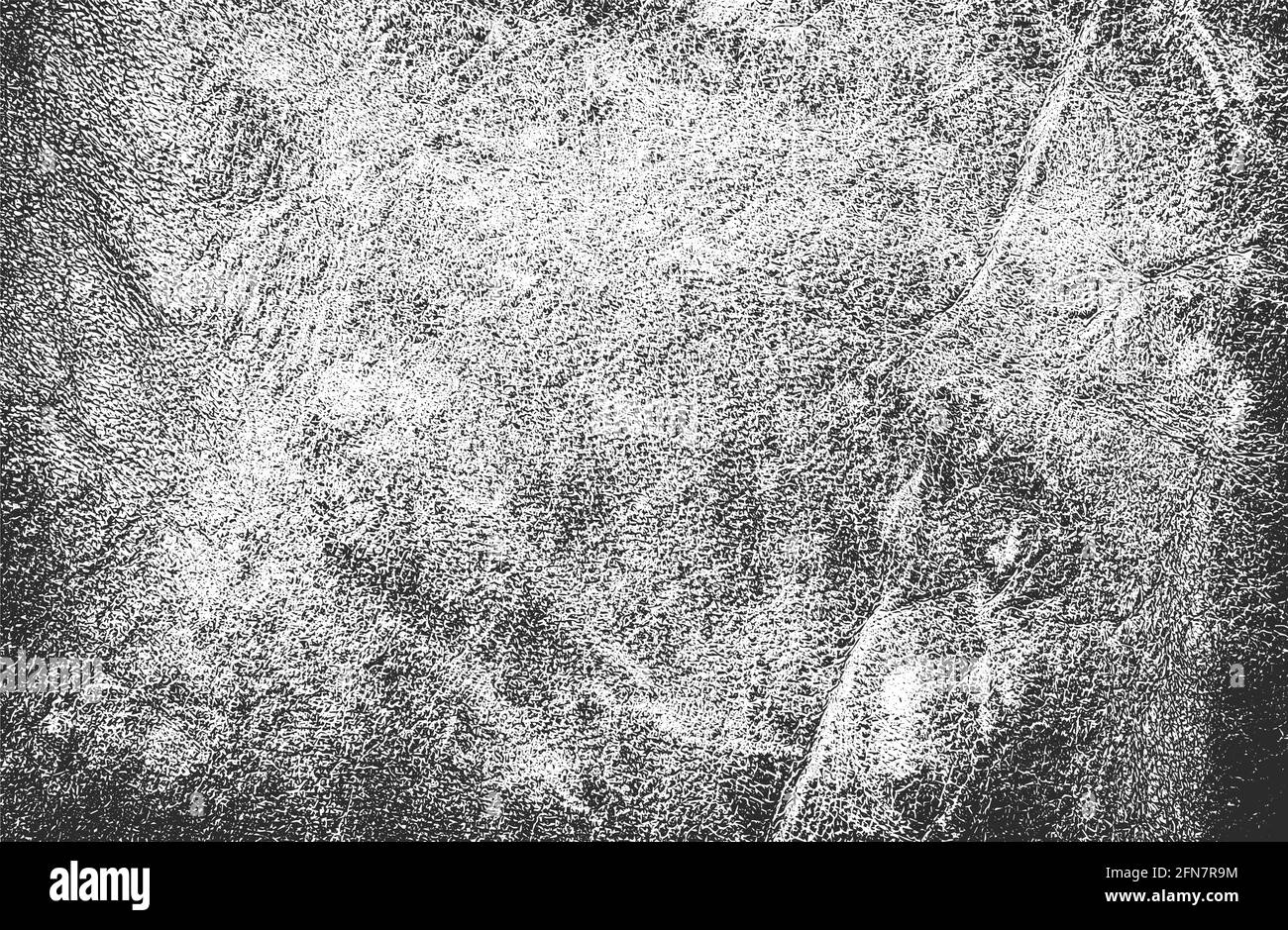 Distressed overlay texture of natural leather, grunge vector background ...