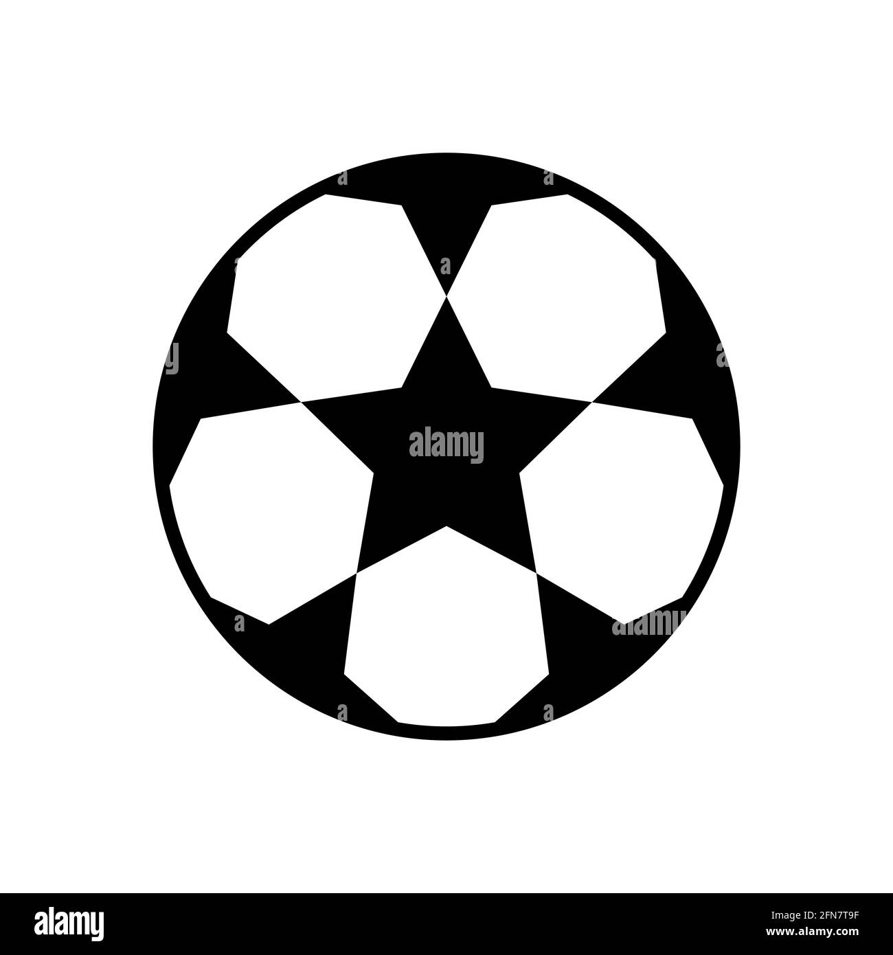 Soccer ball, simple style, icon. Vector illustration isolated on white ...