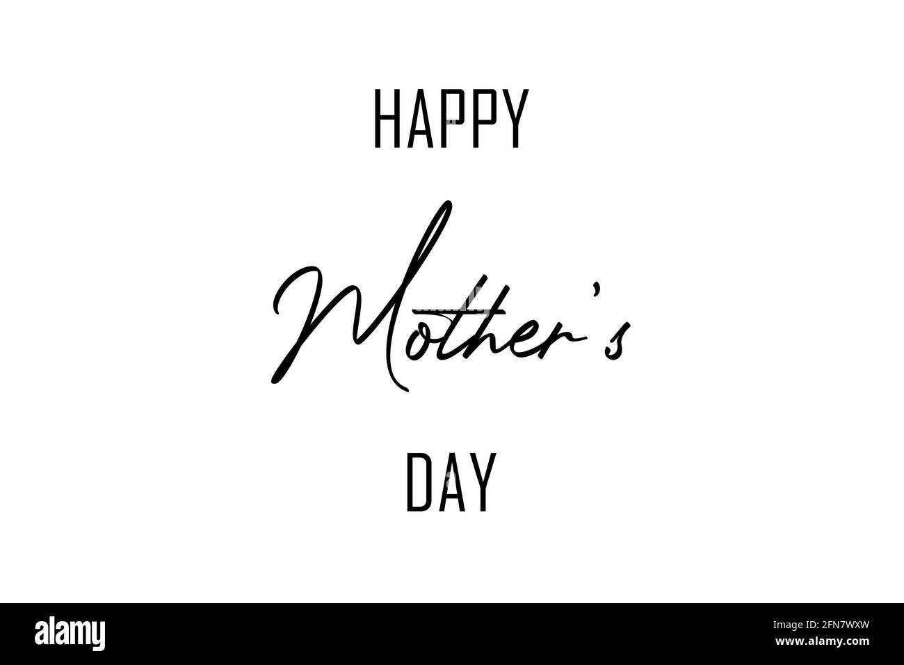 Text 'happy mother's day' isolated on a white background Stock Photo ...