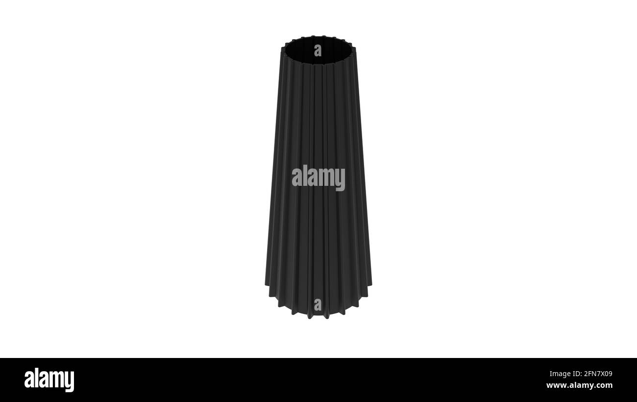 3D rendering of a 3d printed vase complex shaped and colored isoalted ...