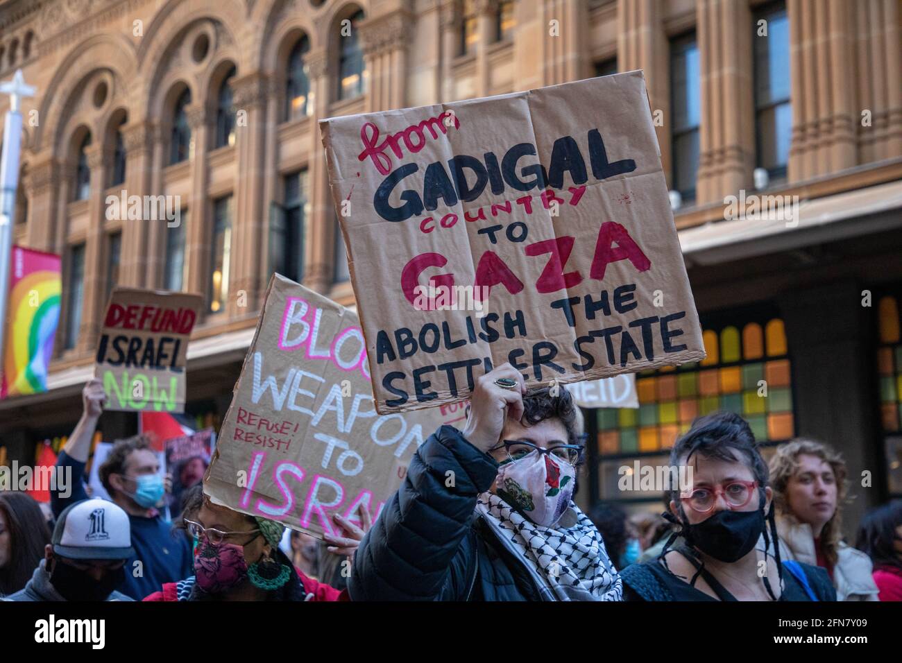 Sydney, Australia. 15th May 2021. Thousands march through Sydney in ...