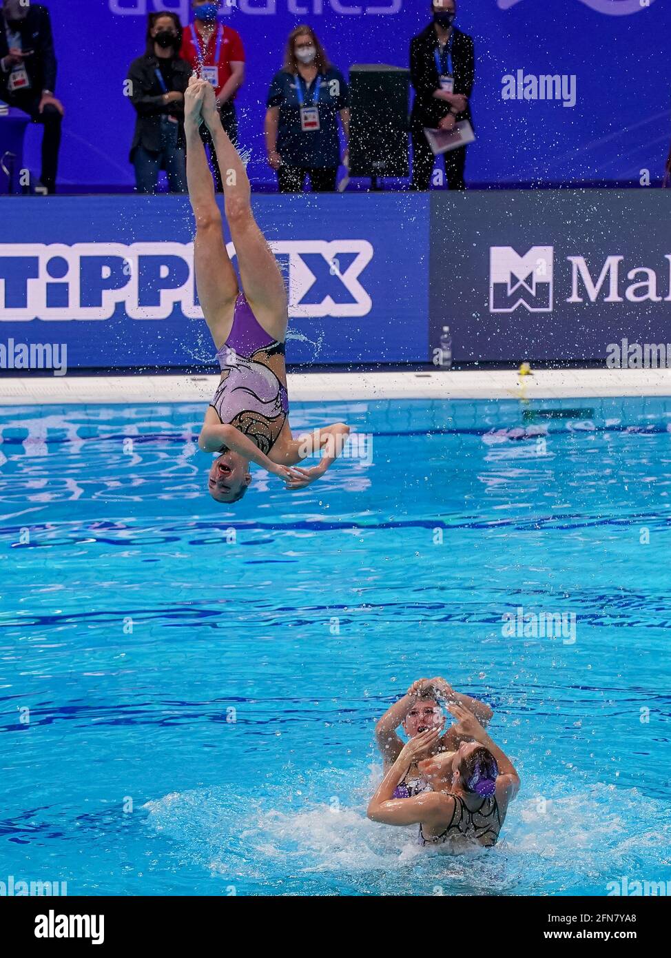 BUDAPEST, HUNGARY - MAY 15: Nike Barta, Katalin Csilling, Linda Farkas ...