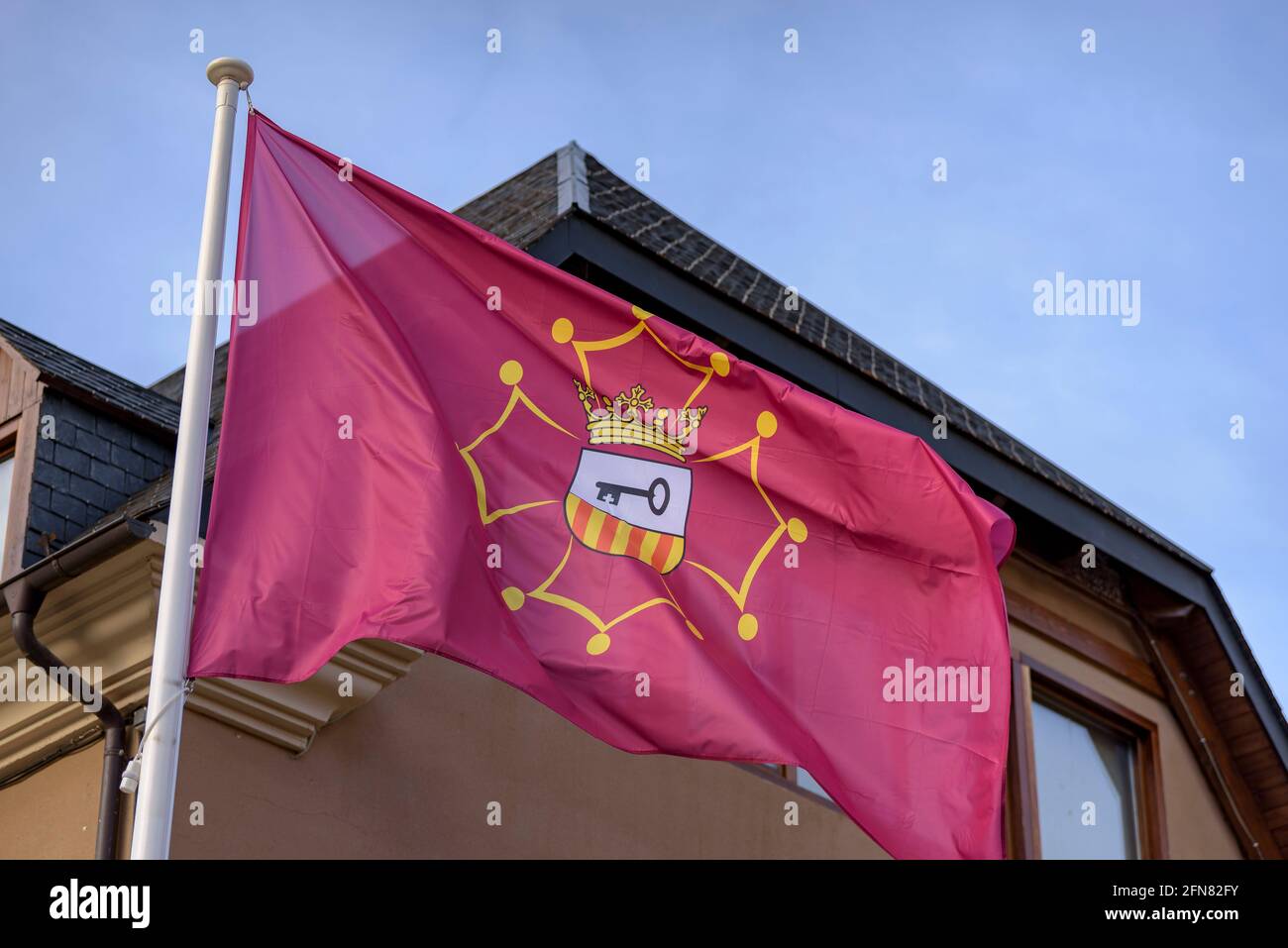 Aran Flag and the building of the Conselh Generau d'Aran, in Vielha ...