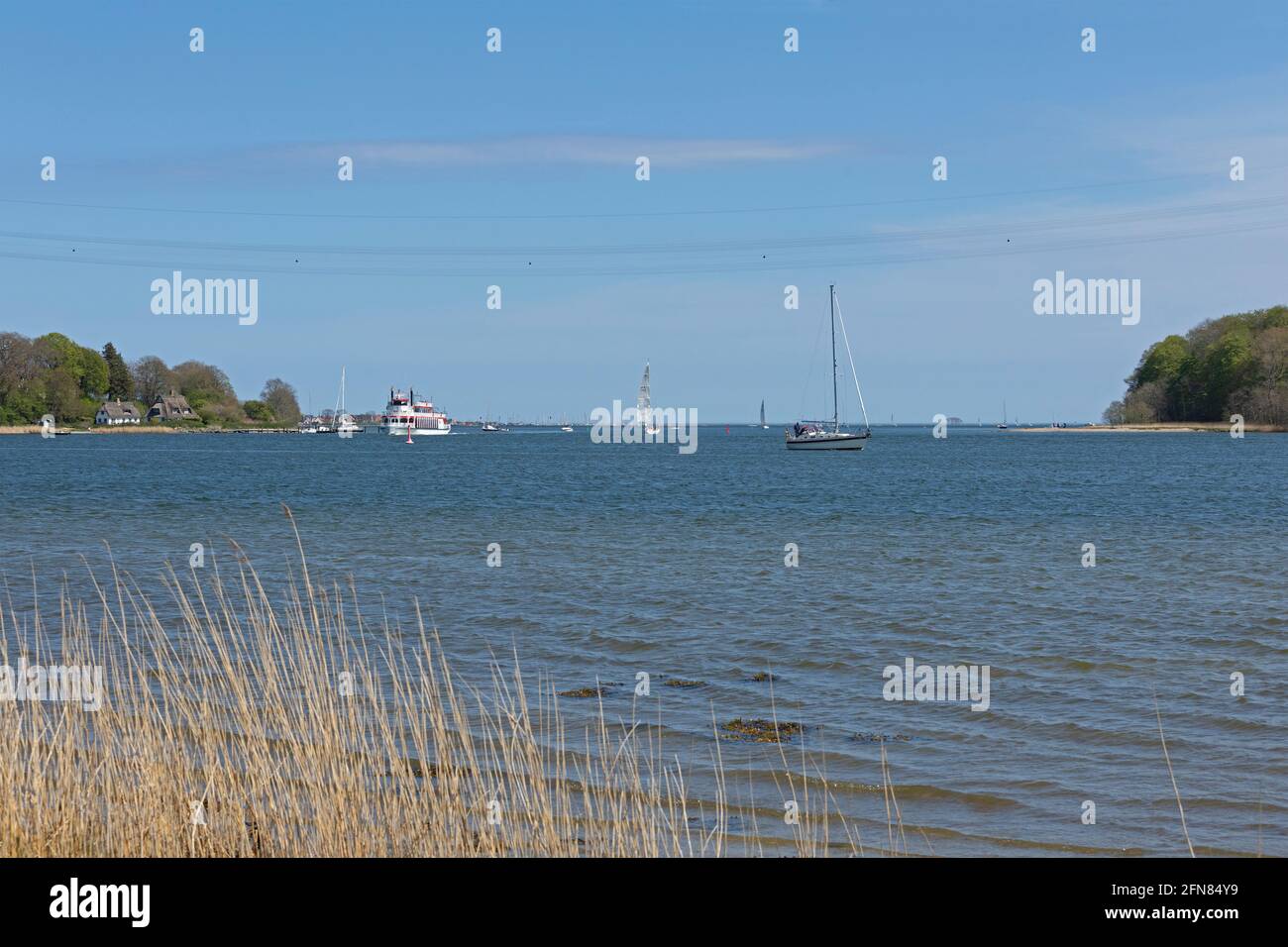 Paddle Steamer Schlei Princess passing Rabelsund, Rabel, Schlei ...