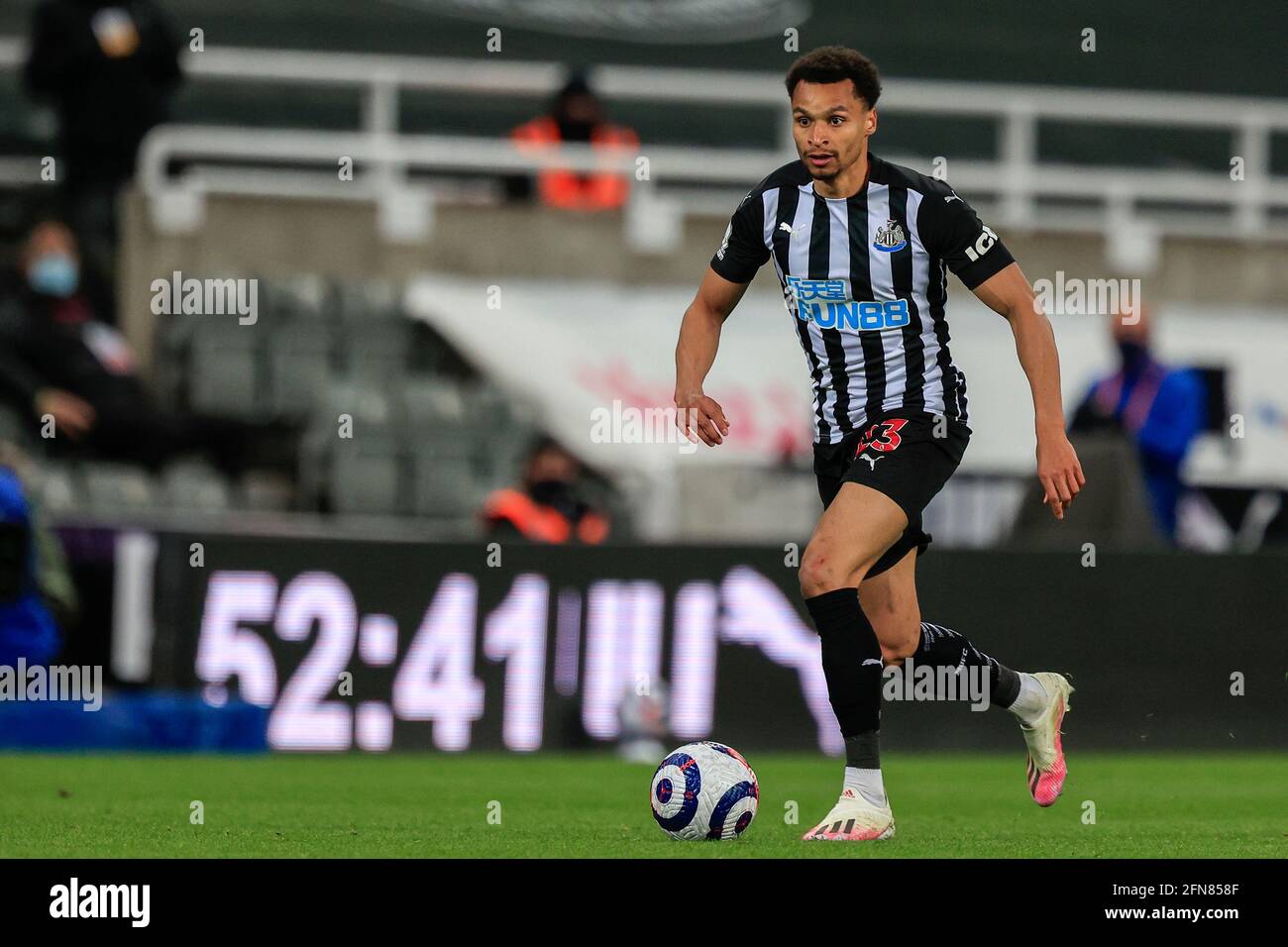 Jacob Murphy #23 of Newcastle United runs forward with teh ball Stock ...