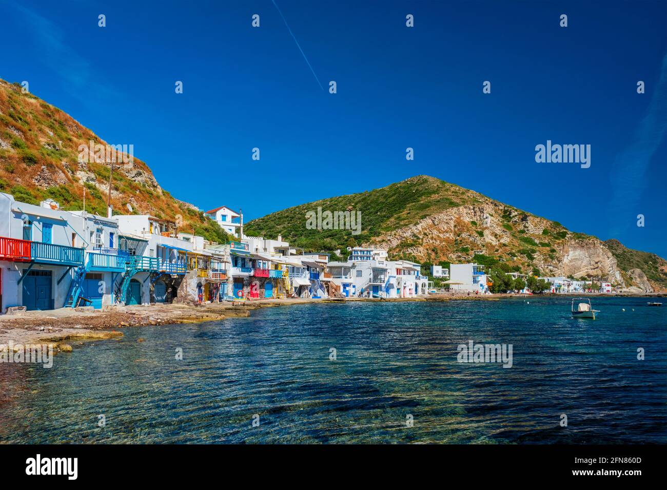 Greek fishing village Klima on Milos island in Greece Stock Photo - Alamy