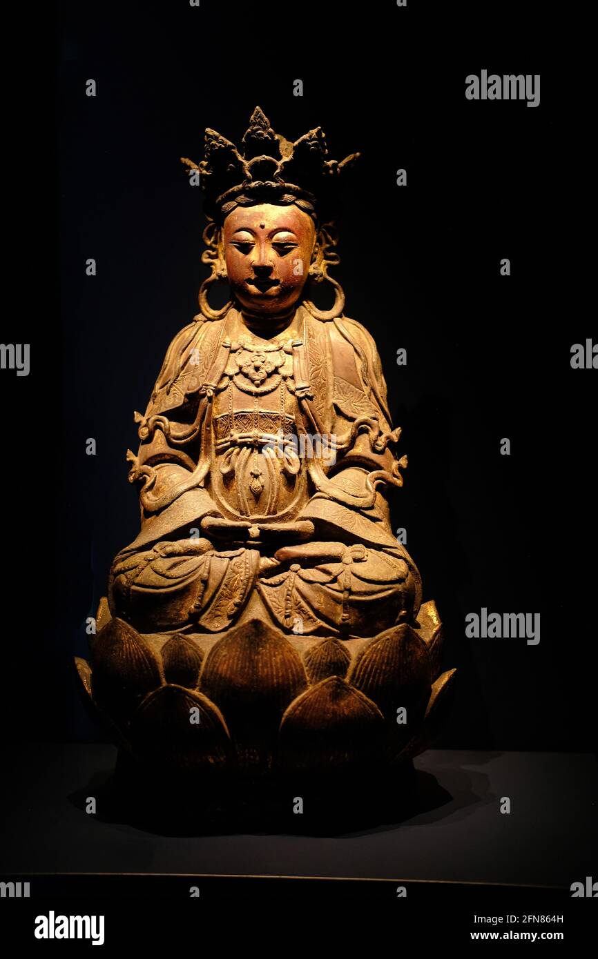 Buddha, statue, exhibition, collection, Basel, Museum of Culture Stock ...