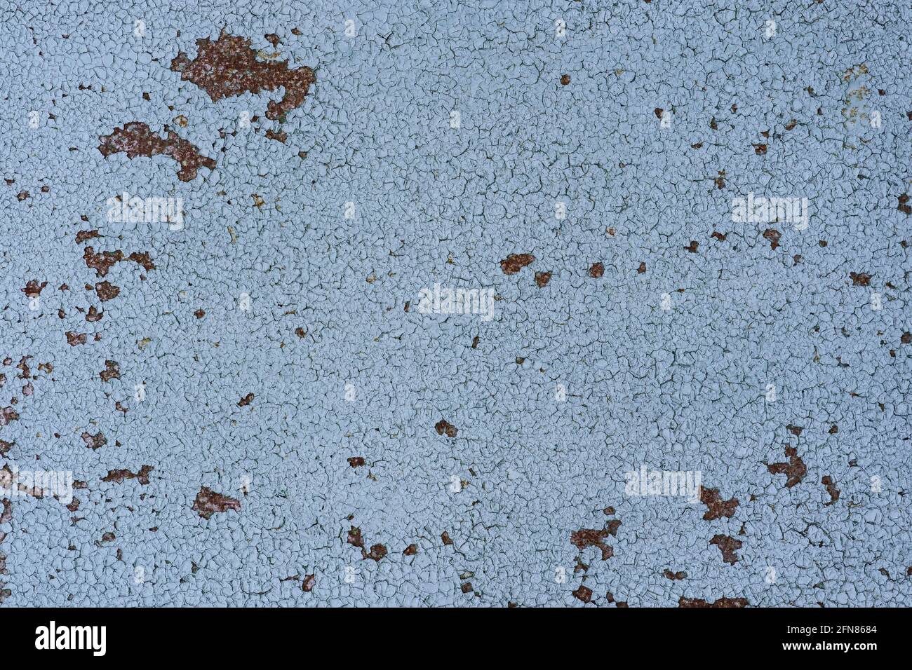 Painted in white old cracked metal rusted background. Metal rust ...