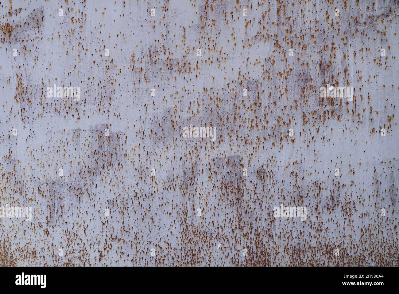 Painted in white old cracked metal rusted background. Metal rust ...