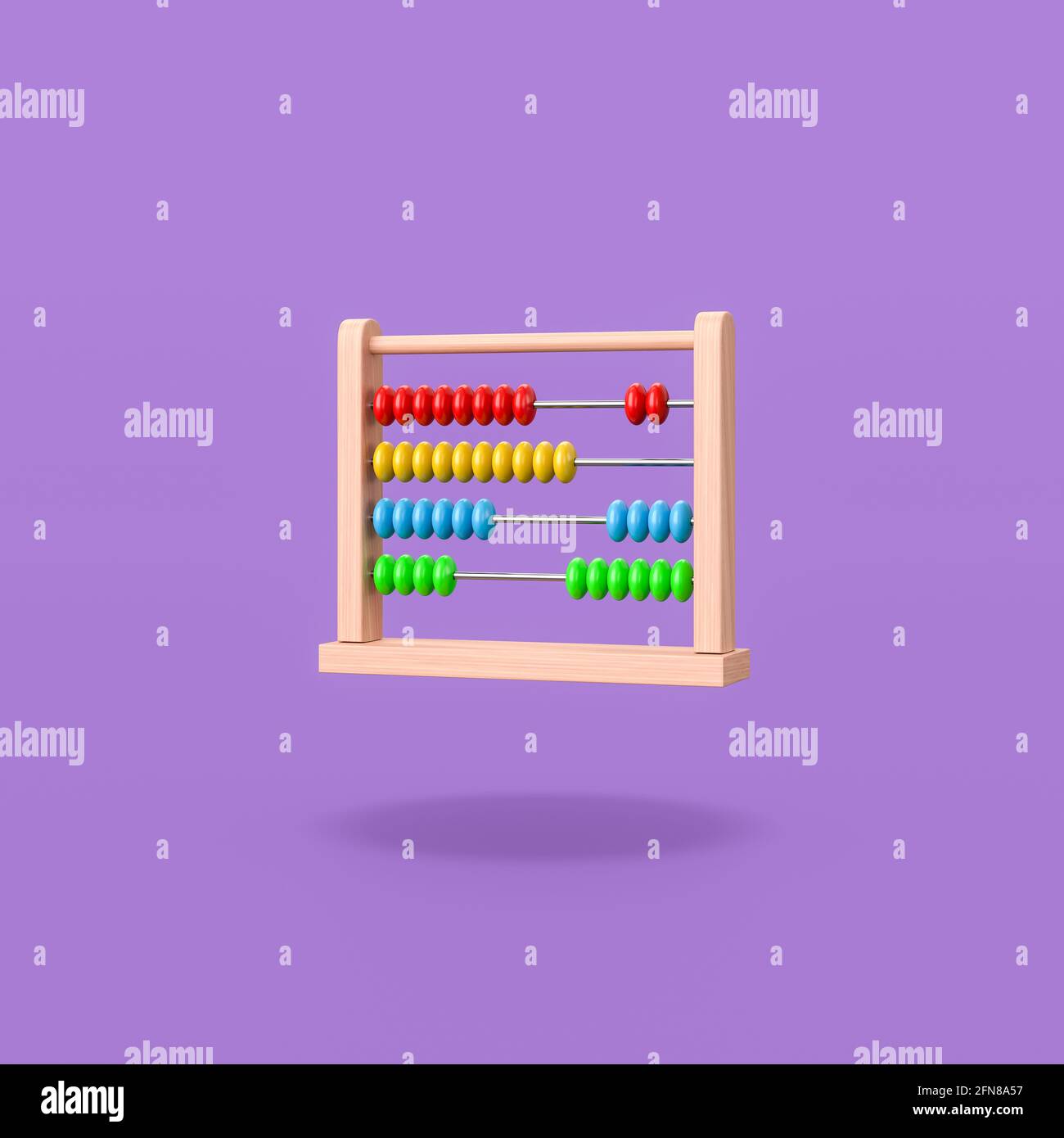 Colorful Wooden Abacus on Purple Background Stock Photo - Alamy