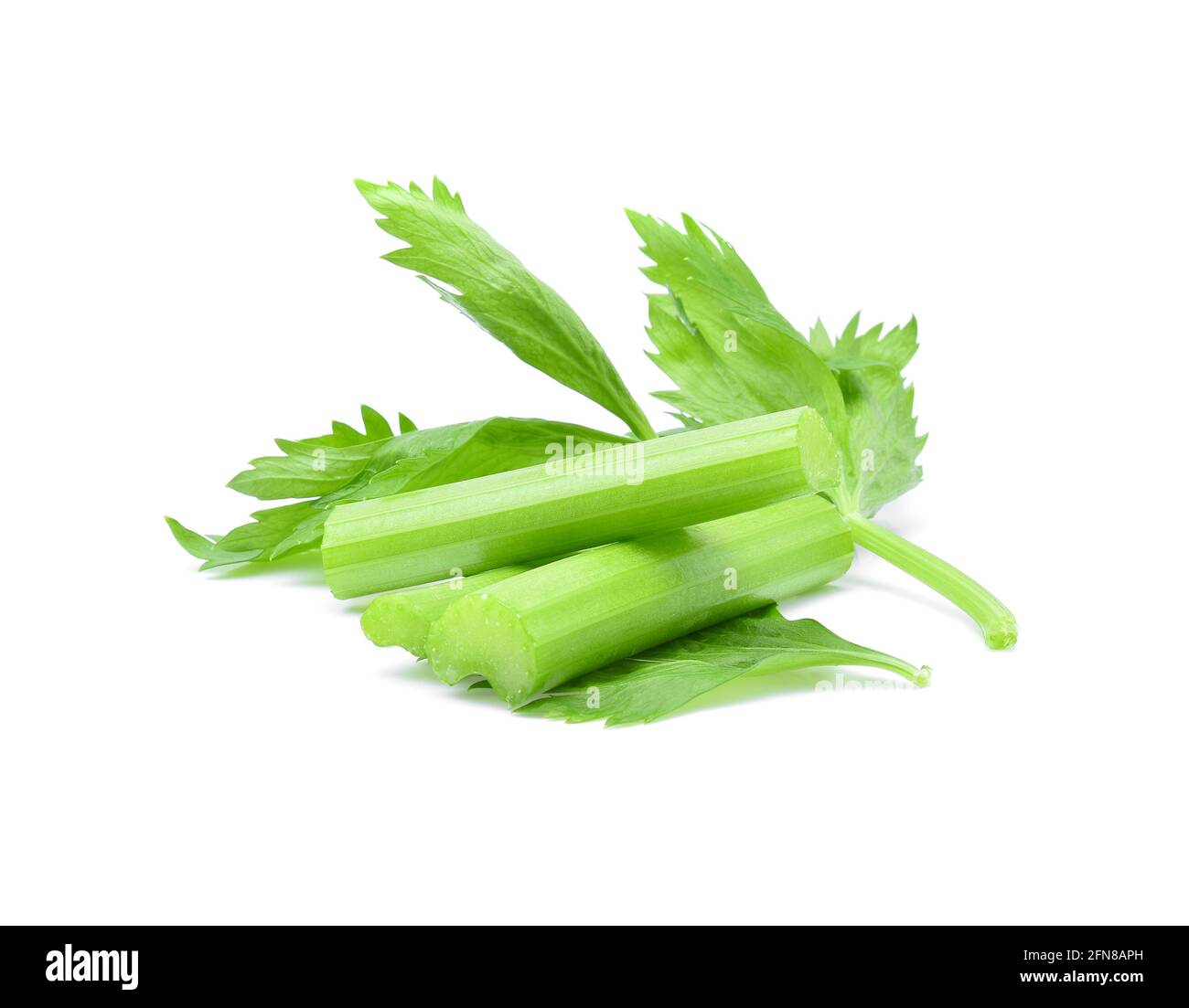 fresh celery isolated on white background Stock Photo - Alamy