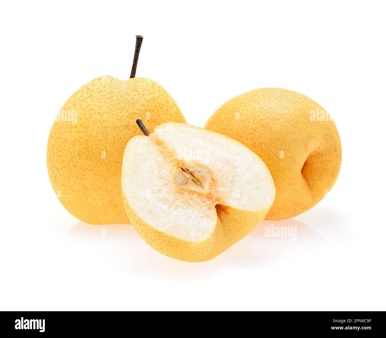 Chinese pear isolated on white background Stock Photo - Alamy