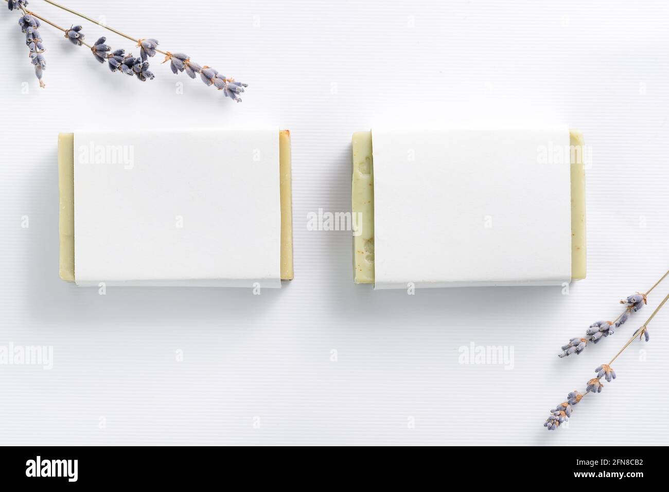 closeup of natural herbal soap mockup with lavender Stock Photo - Alamy