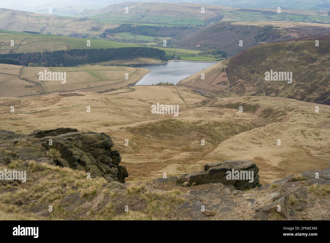 Kinder Scout walk in Peak District National Park UK Stock Photo - Alamy
