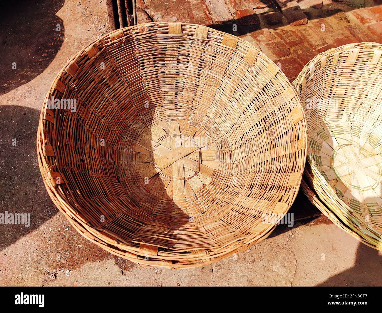 handmade basket - bamboo craft Stock Photo - Alamy