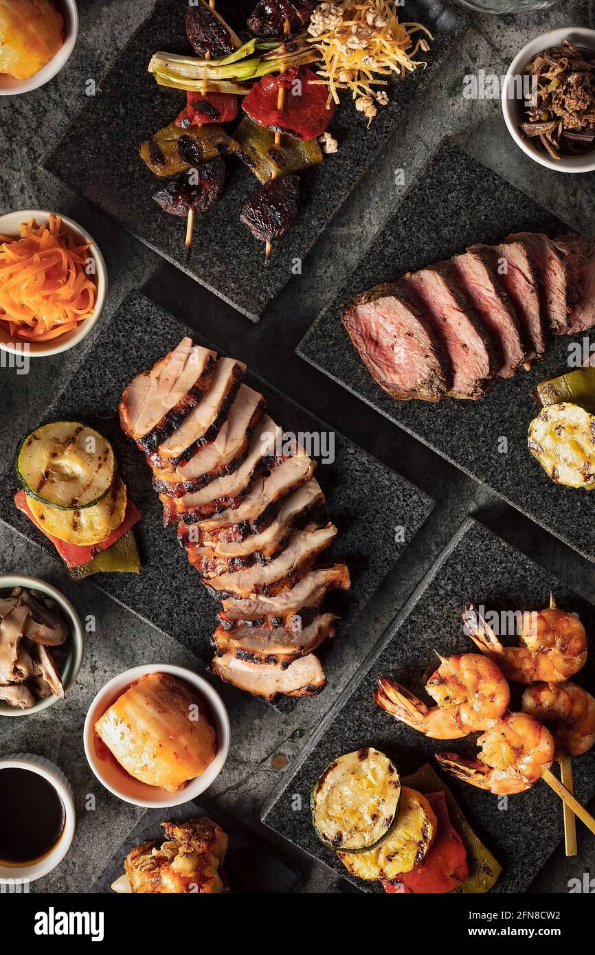 Korean food plates hi-res stock photography and images - Alamy