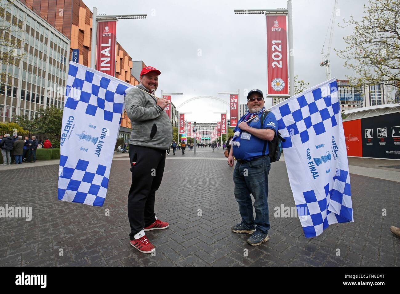 Chelsea fans walk up Wembley Way before the Emirates FA Cup Final at ...
