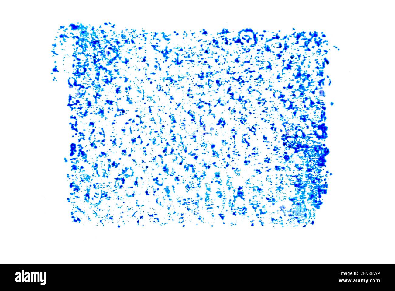 Blue color ink in square shape textured background as stamp or frame ...