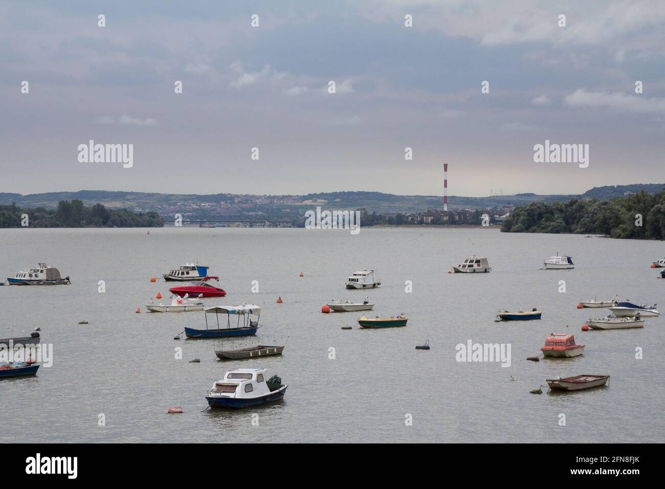 Picture of Zemun Quay, also known as Zemunski kej, in Belgrade, capital ...