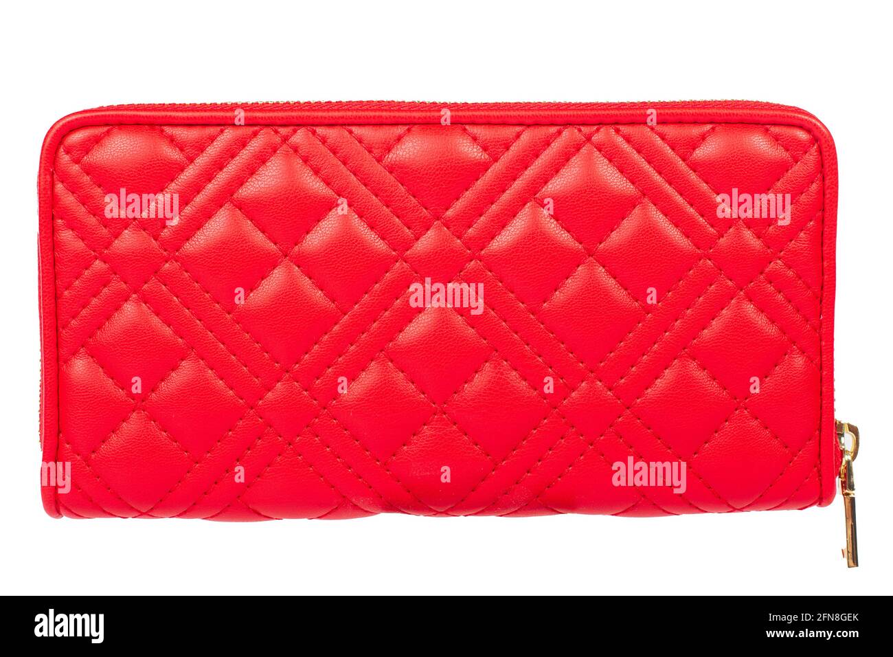 Bright red female wallet isolated on a white background Stock Photo - Alamy