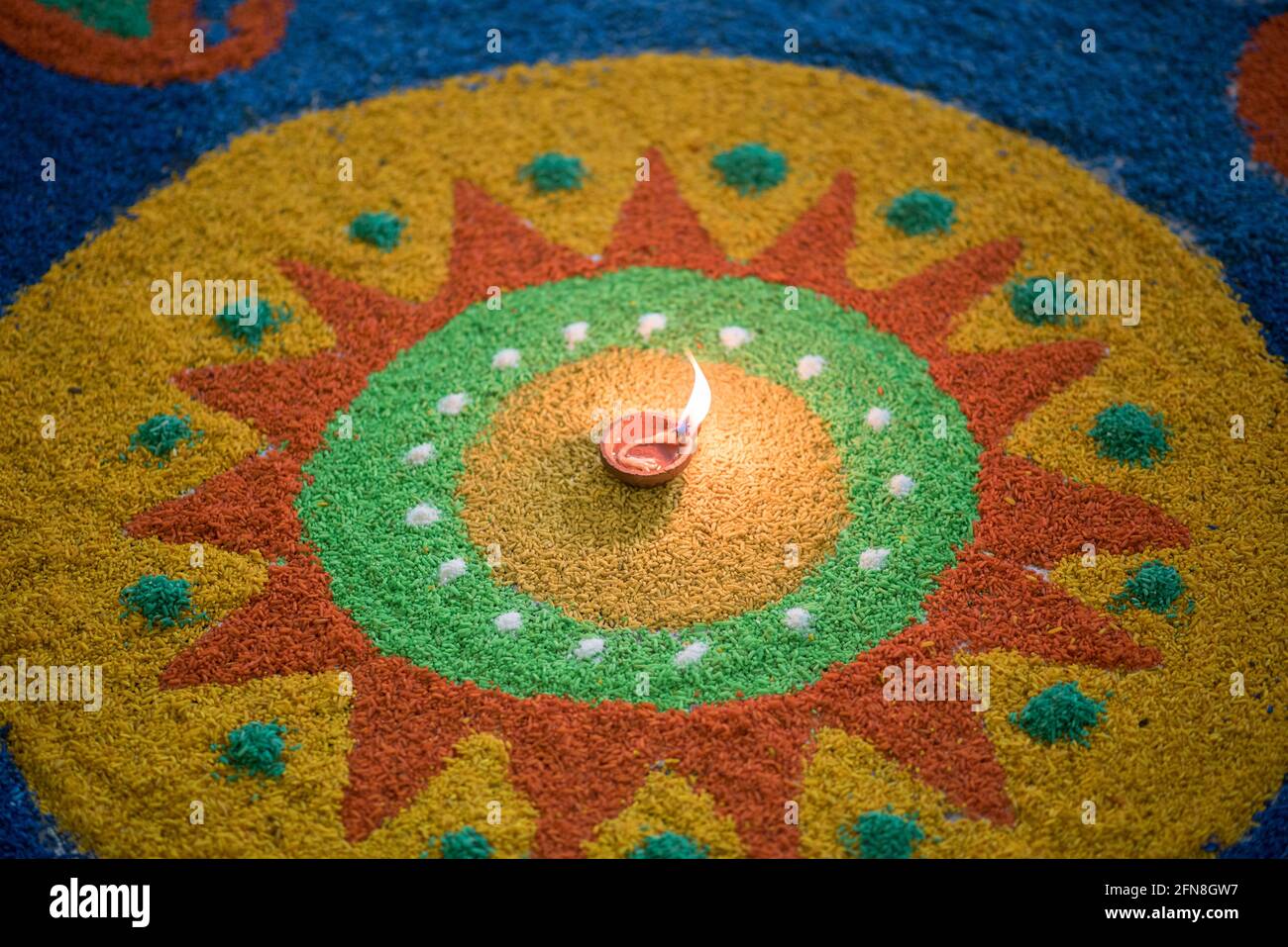 Traditional rangoli floor decoration india hi-res stock photography and ...