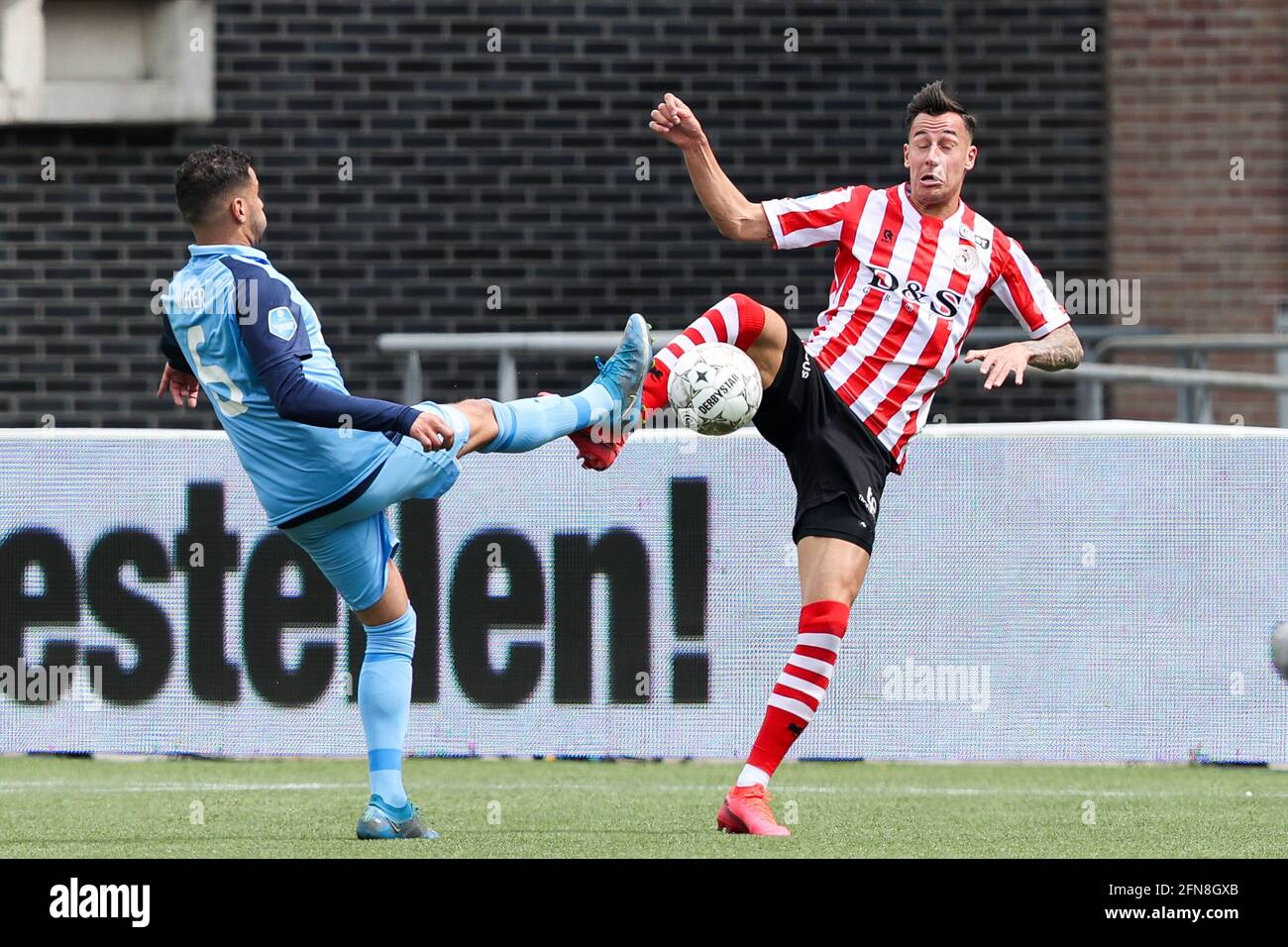 ROTTERDAM, NETHERLANDS - MAY 13:Adam Maher of FC Utrecht, Mario Engels ...