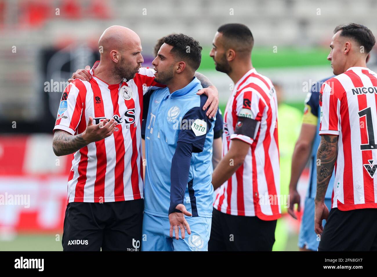 ROTTERDAM, NETHERLANDS - MAY 13: Incident after the yellow card of Tom ...