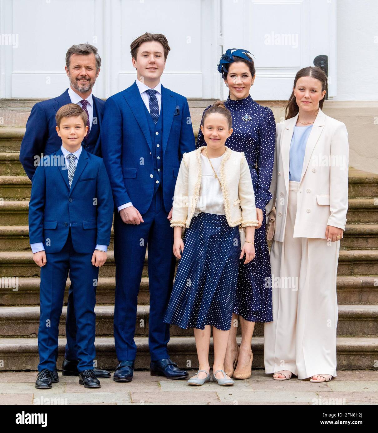 Crown Prince Frederik, Crown Princess Mary, with their children Prince ...
