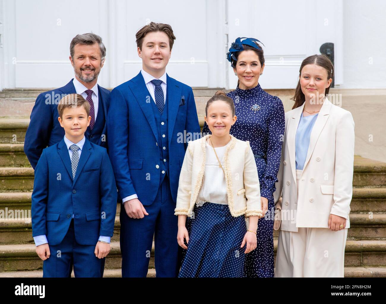Crown Prince Frederik, Crown Princess Mary, with their children Prince ...