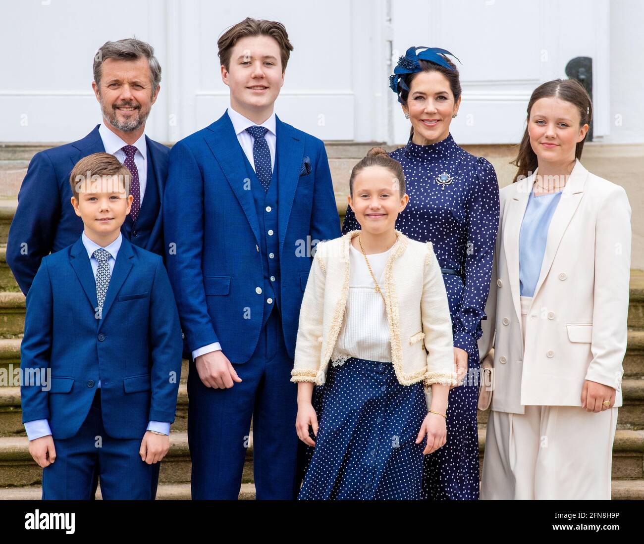 Crown Prince Frederik, Crown Princess Mary, with their children Prince ...