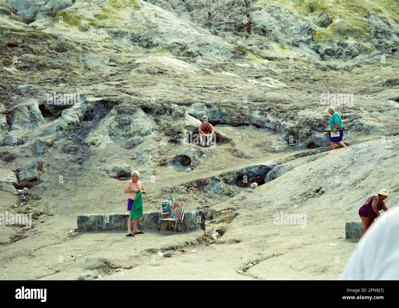 Sulfur mud bath Vulcano Aeolian islands Stock Photo - Alamy