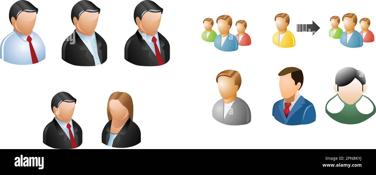 vector of Men, women icon, isolated on white background Stock Vector ...