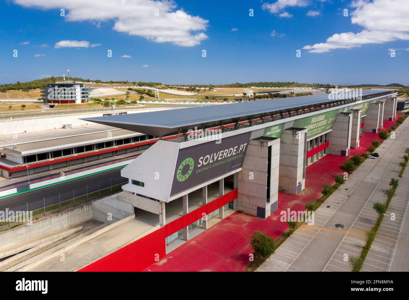 Race car turn aerial hi-res stock photography and images - Alamy