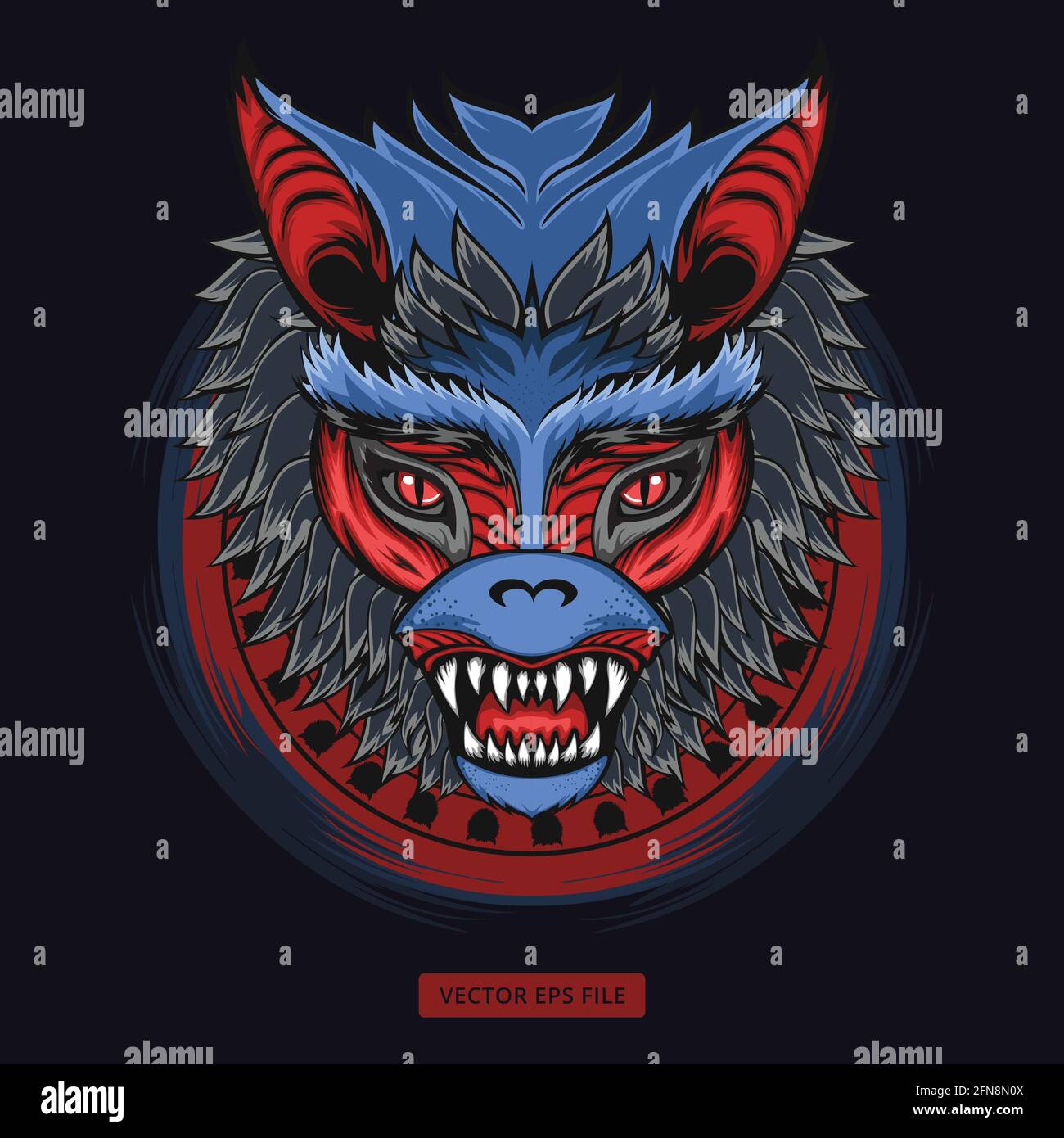 Sharp teeth creature Stock Vector Images - Alamy