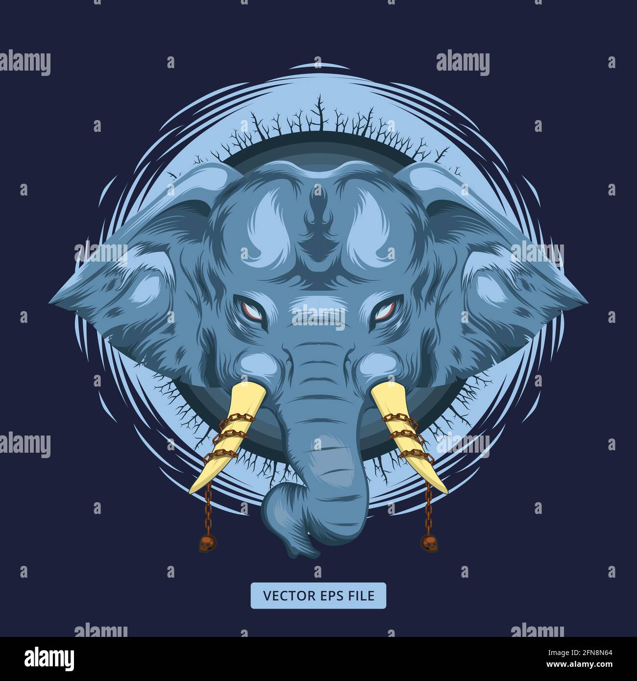 Blue Elephant Head Logo