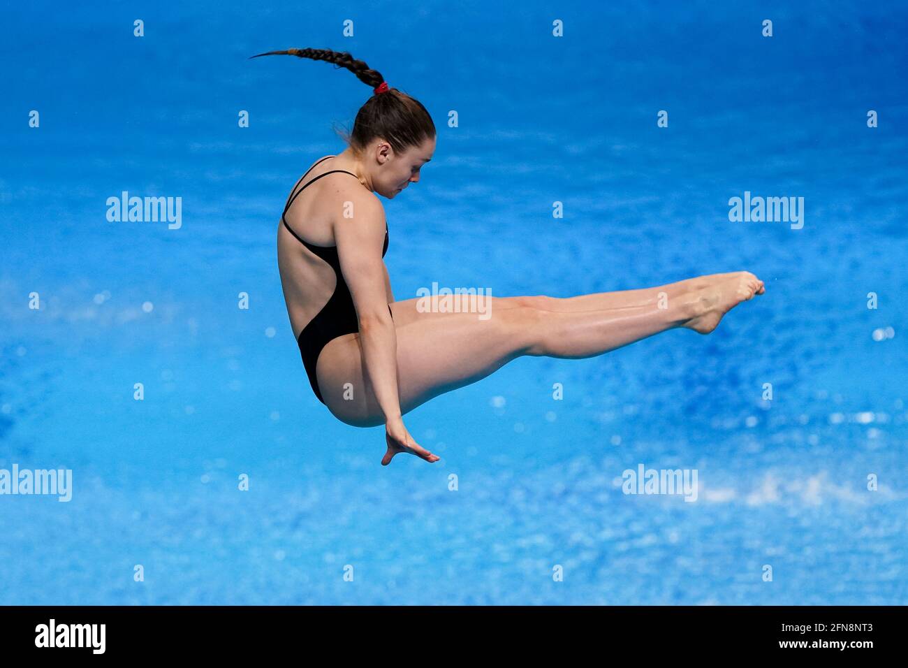 BUDAPEST, HUNGARY - MAY 15: Laura Valore of Denmark competing in the Womens 3M Springboard ...
