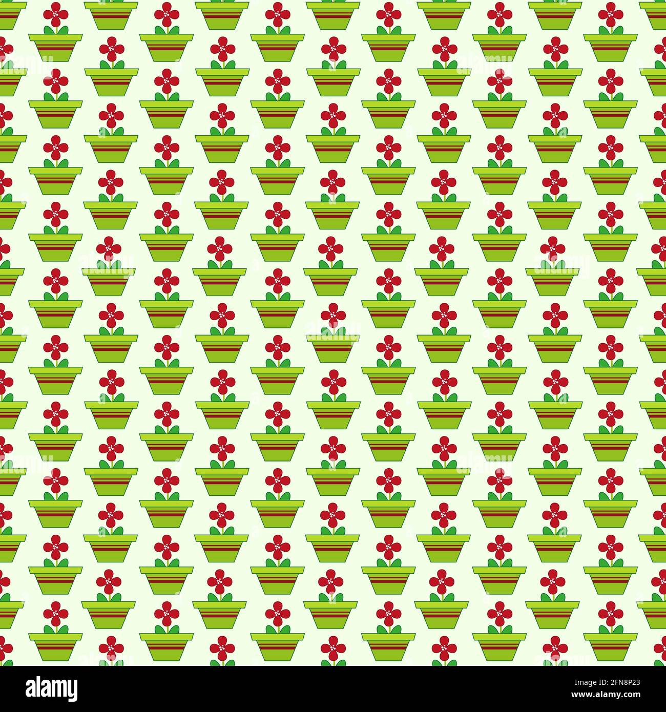 Red flower green background Stock Vector Images - Alamy