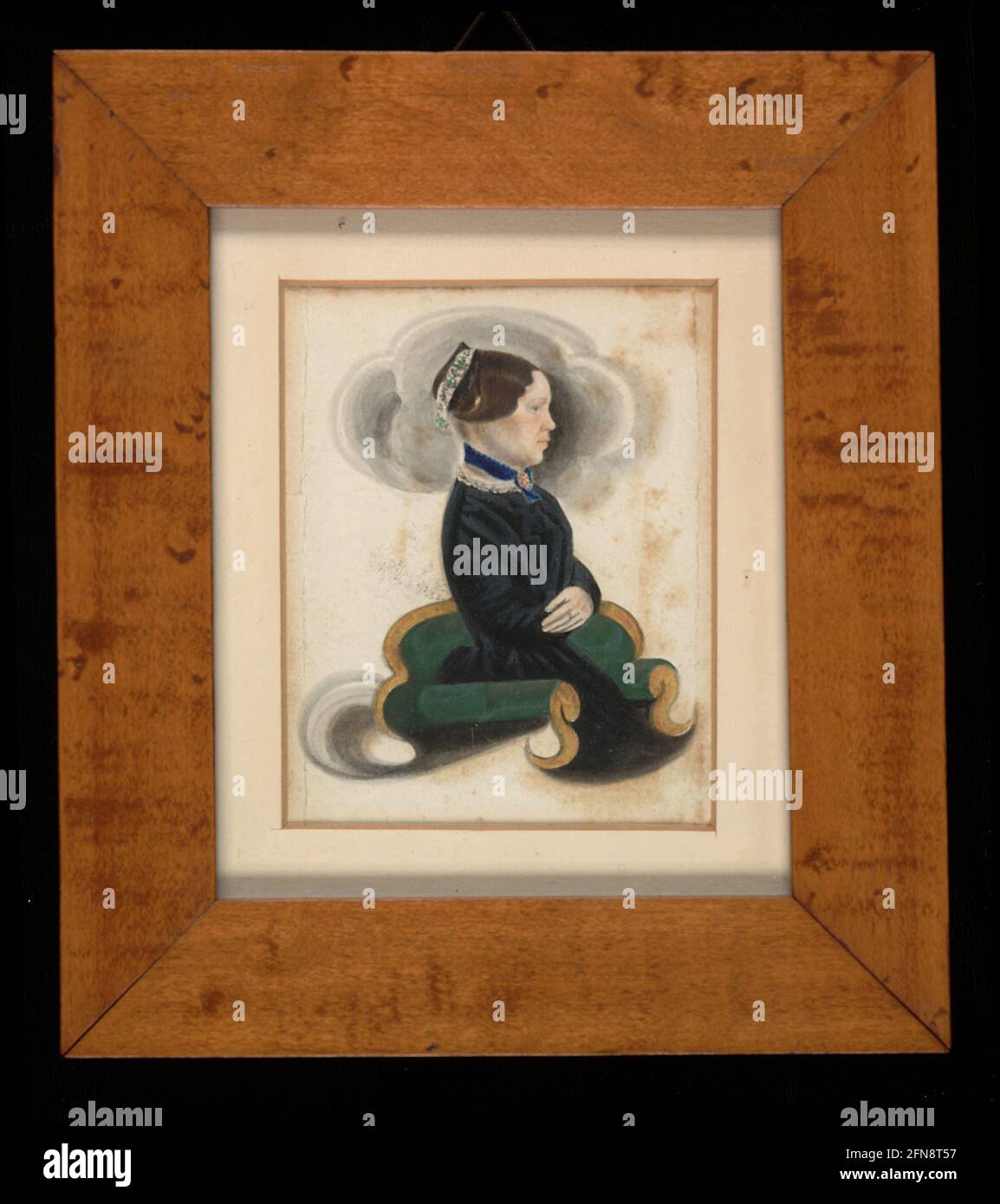 Miniature portrait woman 1850 hi-res stock photography and images - Alamy