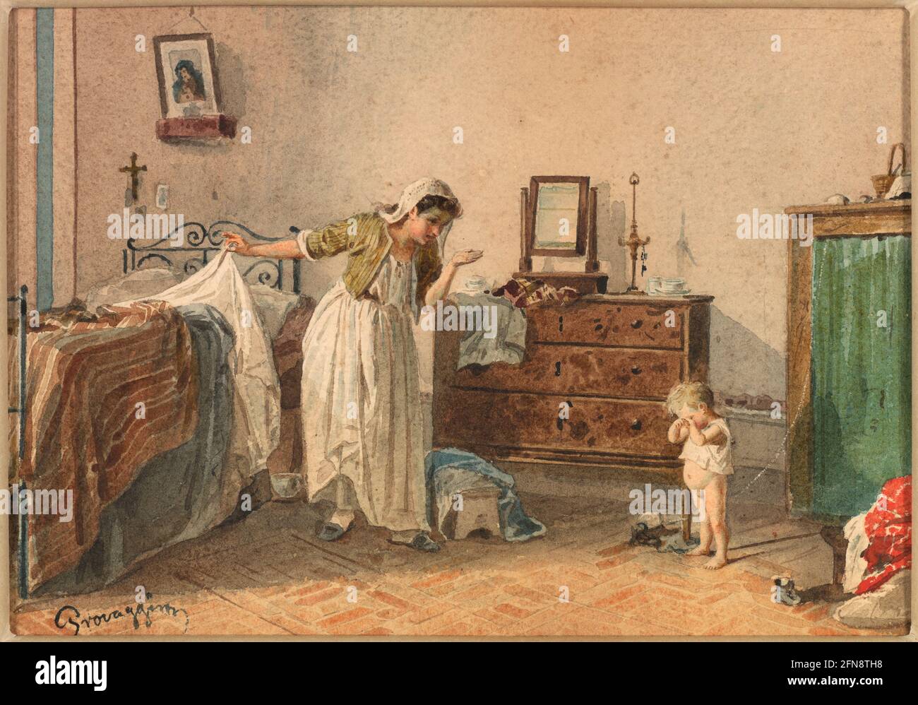 Reprimand, 19th century Stock Photo - Alamy