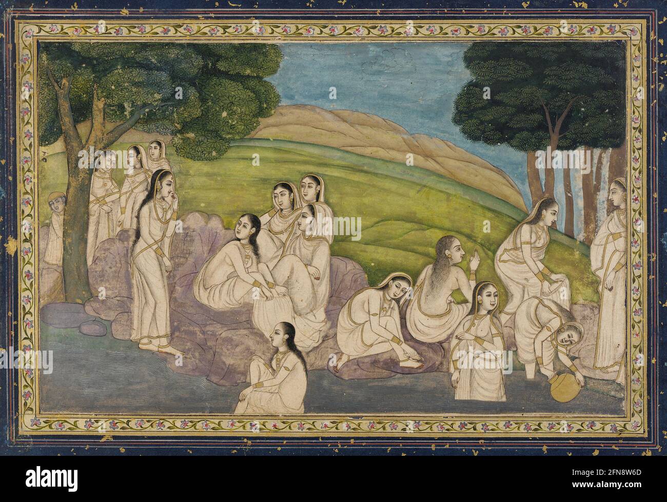 A group of women, bathing, 18th century Stock Photo - Alamy